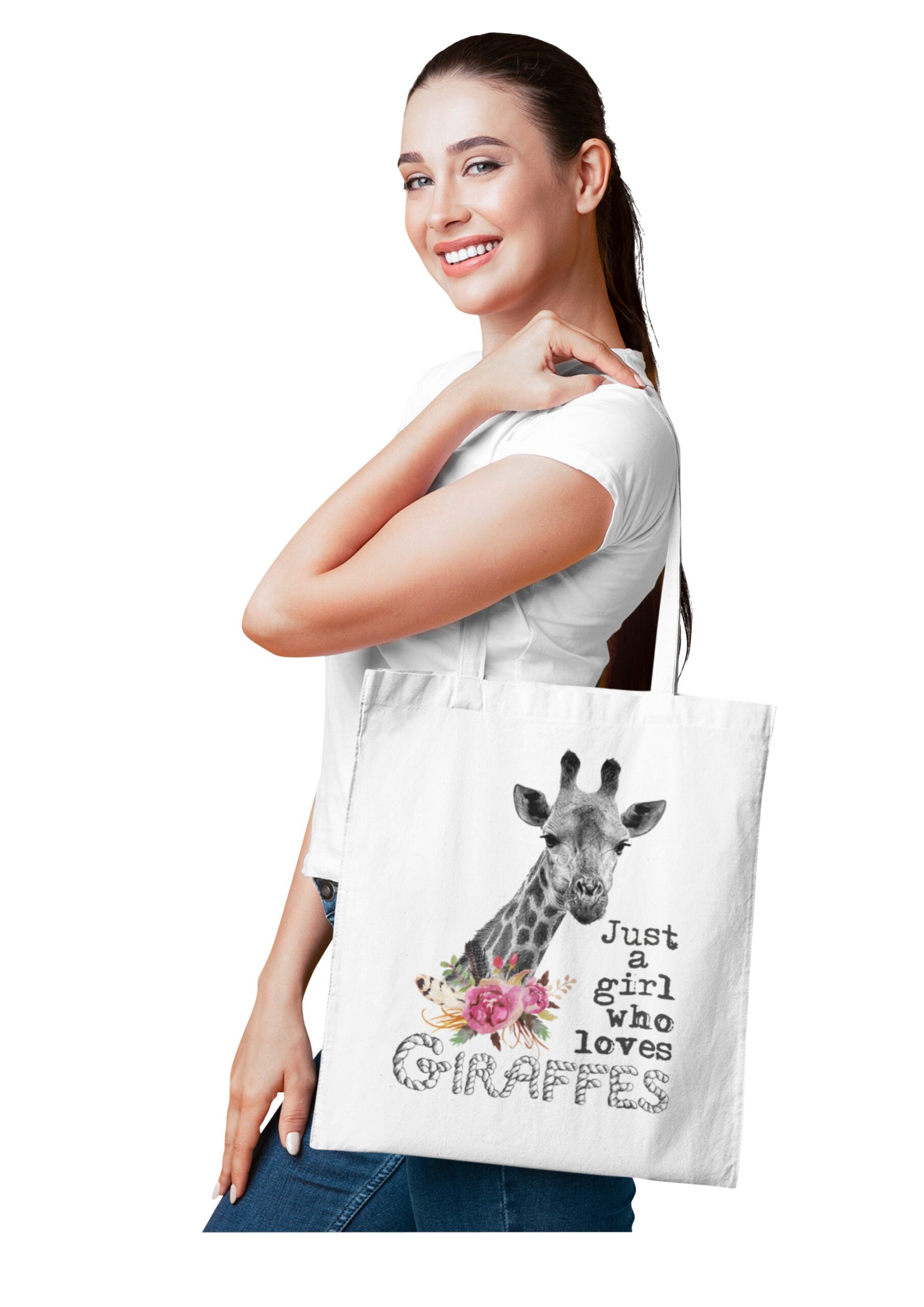 Giraffe Girl Tote Bag - PS Made With Love For You